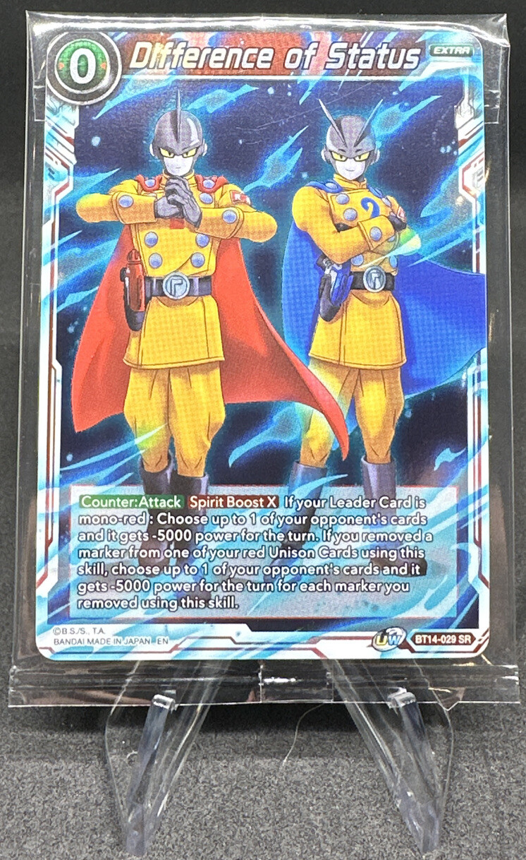 Difference of Status Dragon Ball Super BT14-029 SR Sealed Pack | eBay