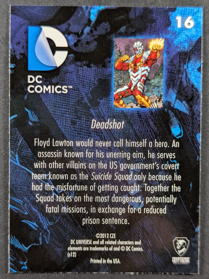 Deadshot 2012 DC Universe Comics Cryptozoic Card #16 (NM) | eBay