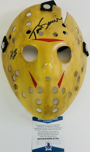 TED WHITE TOM SAVINI SIGNED JASON VOORHEES MASK FRIDAY THE 13TH FINAL ...