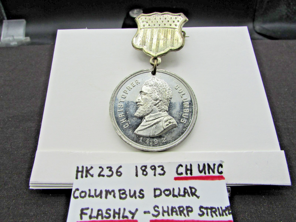 HK 236 1893 COLUMBUS DOLLAR. GORGEOUS. | eBay