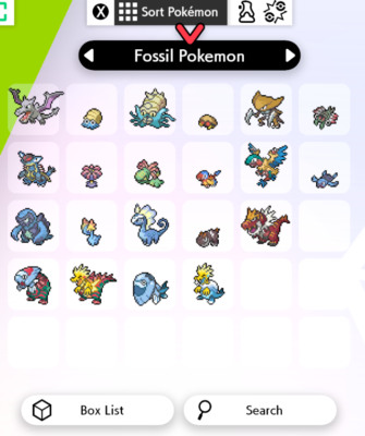 Shiny Fossil Pokemon