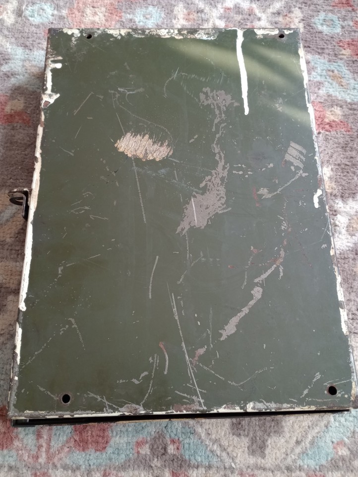 Antique Metal TelKee Key Lock Box Wall Safe Vintage Industrial Factory ...