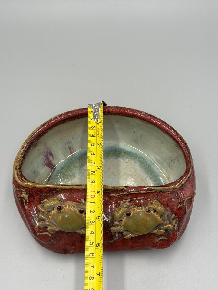 Antique 20th c. Chinese Shiwan Pottery Chinese Clay Red Glazed Crab ...