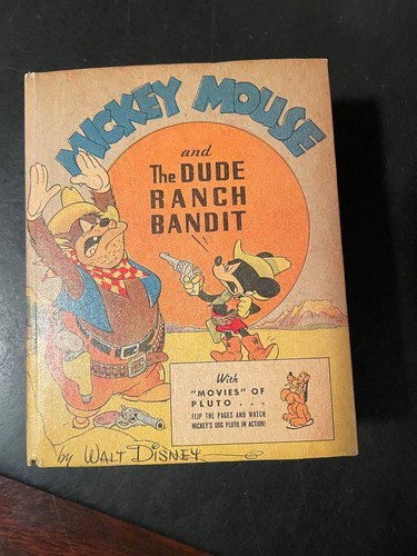 Mickey Mouse Dude Ranch Bandit #1471 Big Little Book BLB High Grade ...