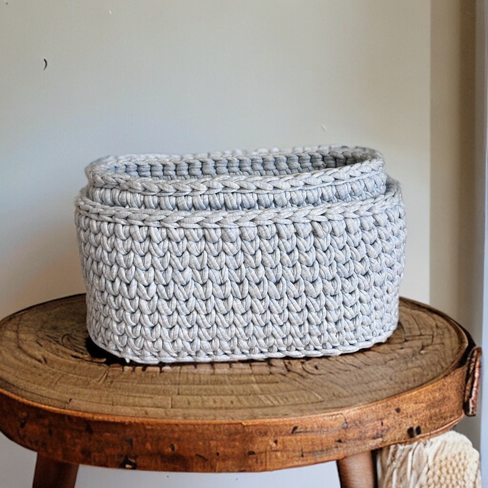 Handmade knitted basket (2pcs) | eBay