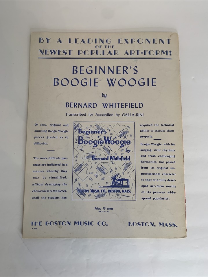 Boogie Woogie for Advanced Beginners by Bernard Whitefield Songbook ...
