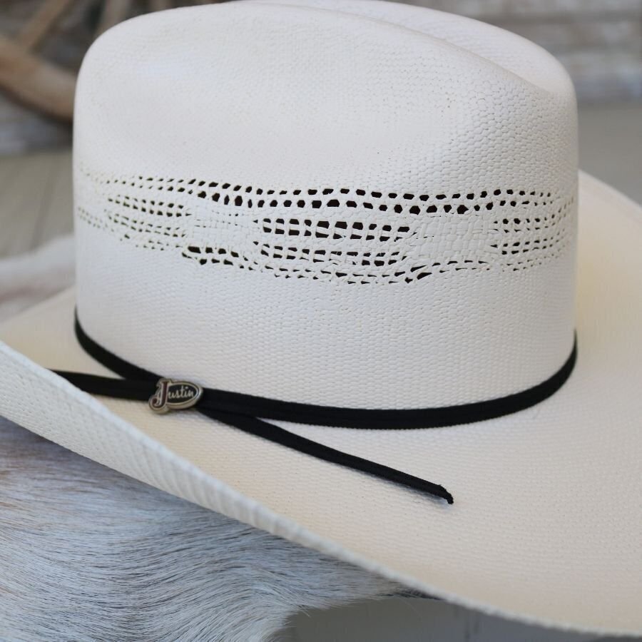 Justin Ivory Straw Cowboy Hat - 20X Cutter | eBay