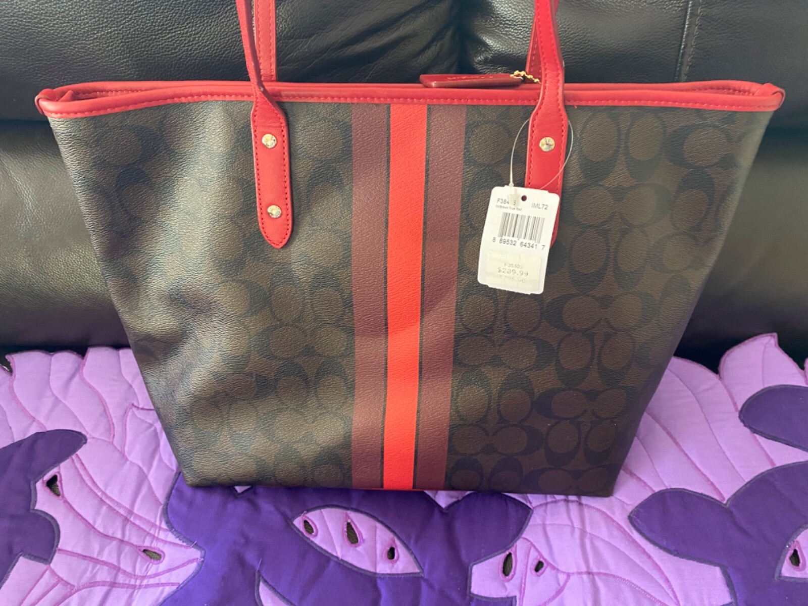 Coach 76636 Town Tote Purse Shoulder Handbag - Brown for sale online | eBay