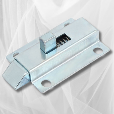 50mm 2" Length Metal Spring Loaded Barrel Bolt Door Latch Lock Silver ...