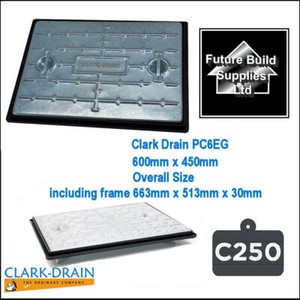 Clark Drain PC6EG 25 tonne 600mm x 450mm Inspection Manhole Cover Cover ...