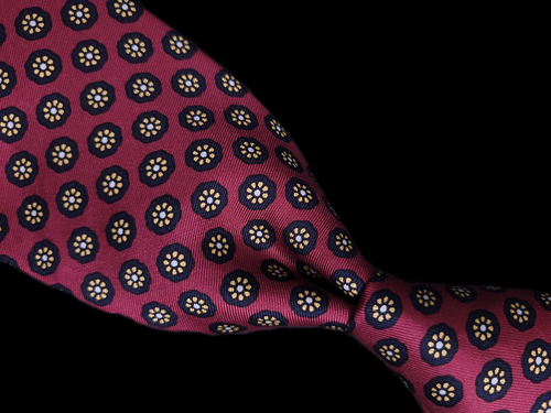 Brooks Brothers Red Maroon Blue Yellow Floral Ancient Madder Twill Silk ...