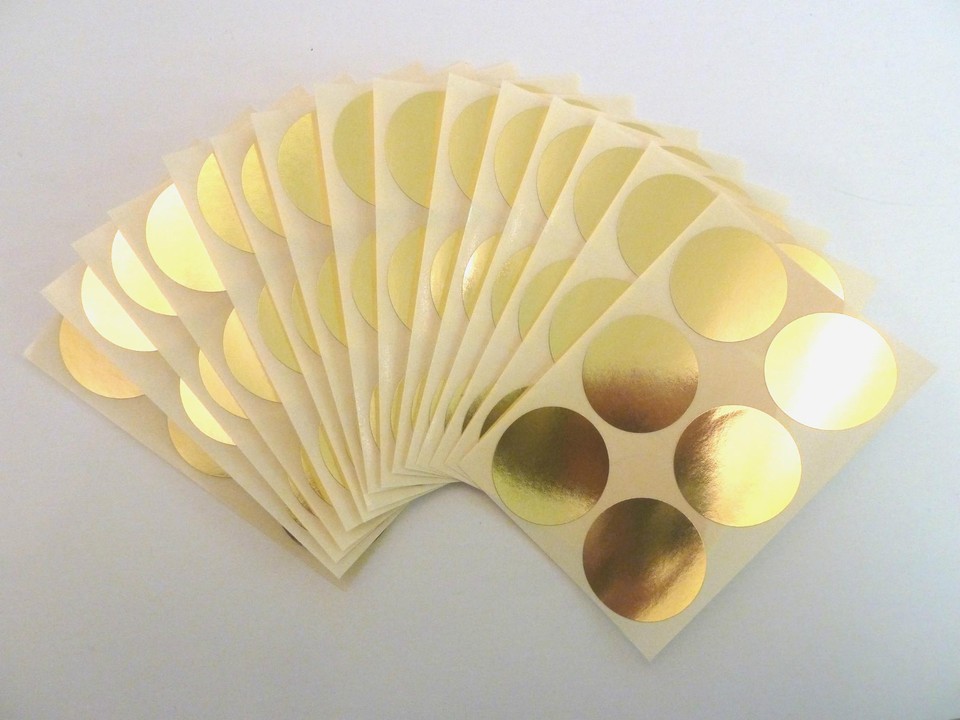 33mm Round dot Stickers Coloured Circles Circular Sticky Labels - 32 ...