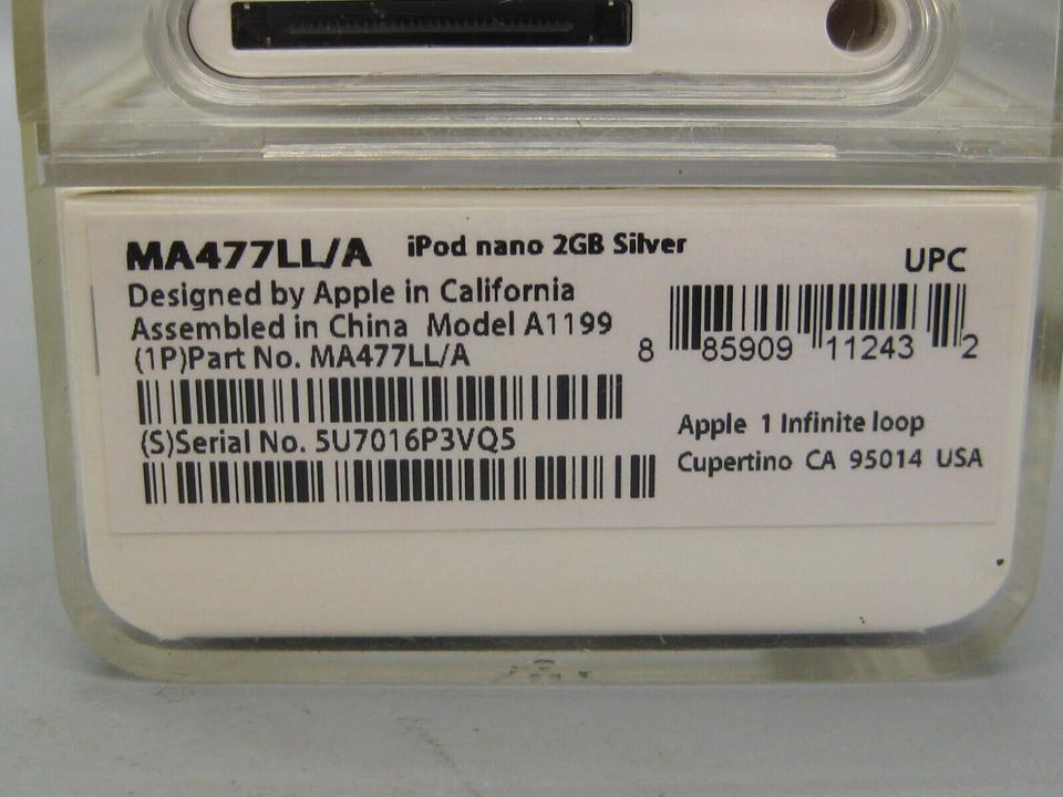 Apple iPod Nano A1199 2GB 2nd Generation Silver MA477LL/A New Sealed ...