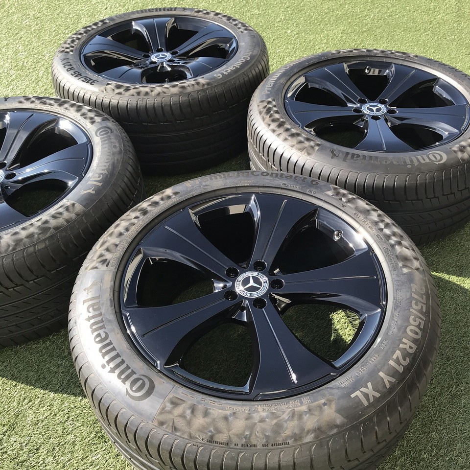 21 MERCEDES GLS RIMS GLS450 GLS580 GLS GLS63 WHEELS STOCK FACTORY BLACK ...