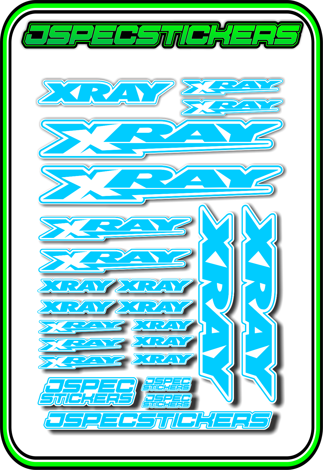 XRAY RC A5 STICKER SHEET NT1 T4 XB9 RX8 ELECTRIC NITRO CAR DECALS R/C ...