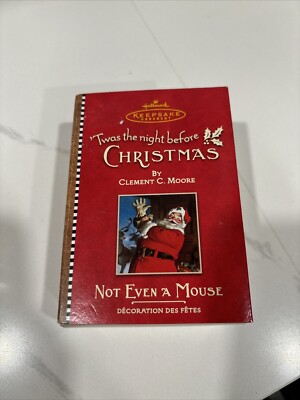 Hallmark Ornament/Book encased Twas"The Night Before Christmas"Santa ...