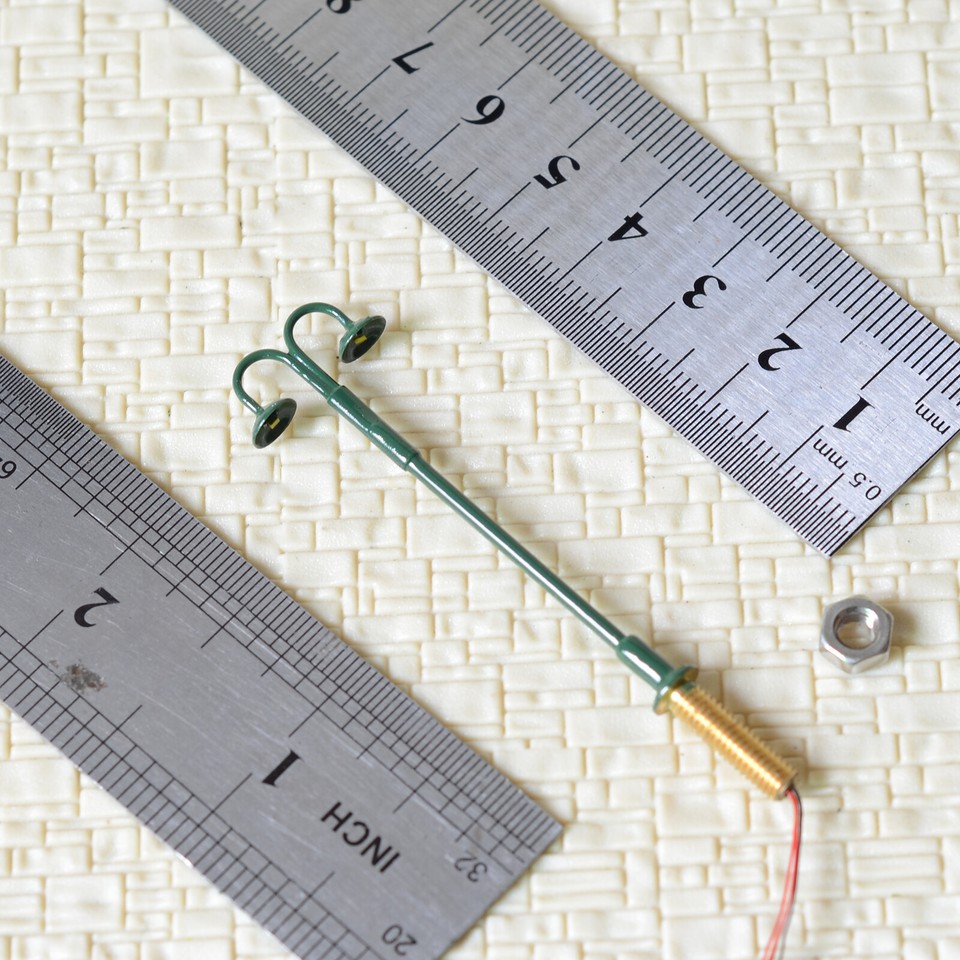 5 x N scale LED light Model train Railroad street Lamp post + resistors ...