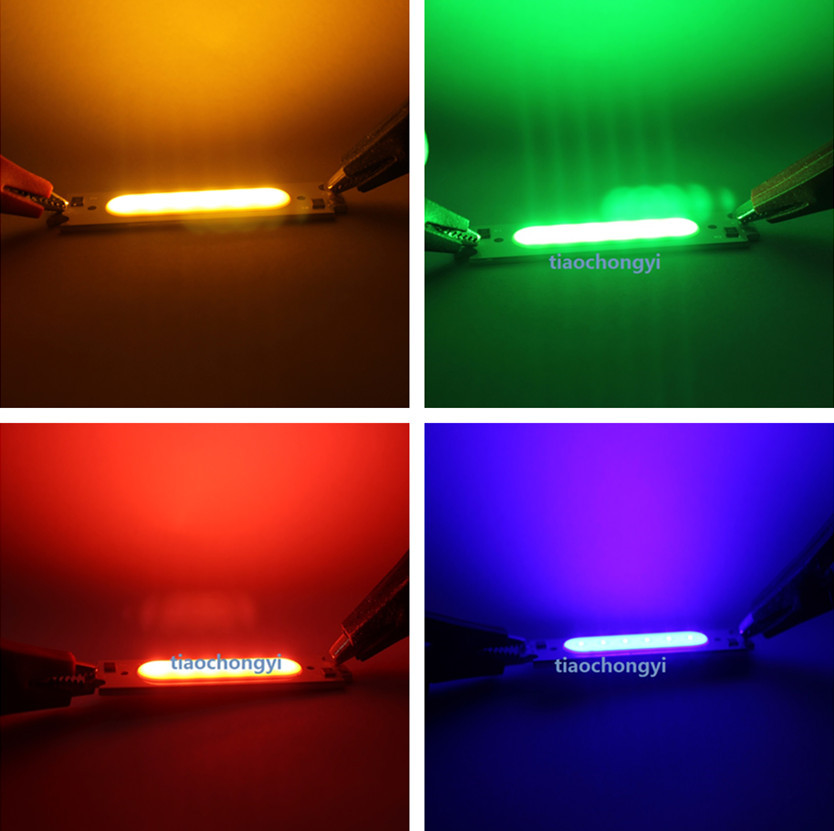 2W 12V white red green Blue COB High power LED stripe LED light ...
