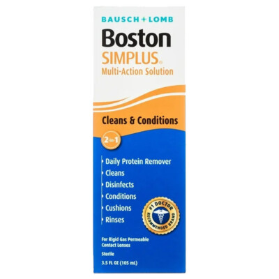 Boston SIMPLUS Multi-Action Contact Lens Solution, 3.5 fl. oz. | eBay