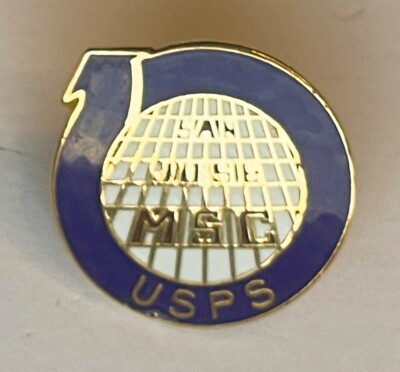 USPS San Jose MSC Blue Arrow and Grid Gold Tone HAT or LAPEL PIN | eBay