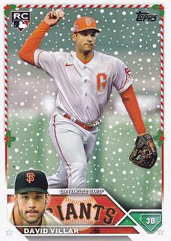 2023 Topps Holiday David Villar Rookie RC Winter SP San Francisco ...