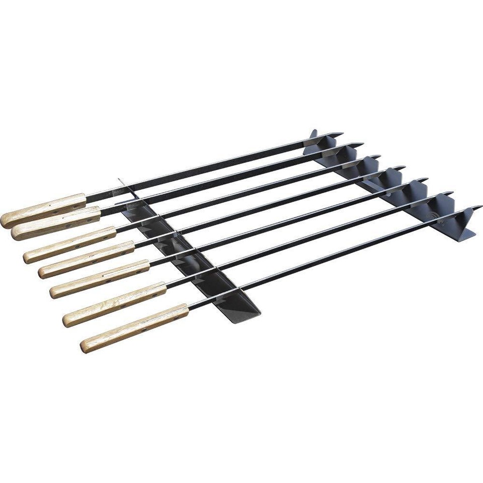 Stainless Steel Shish Kabob Skewer Rack with Storage Bag, Universal ...