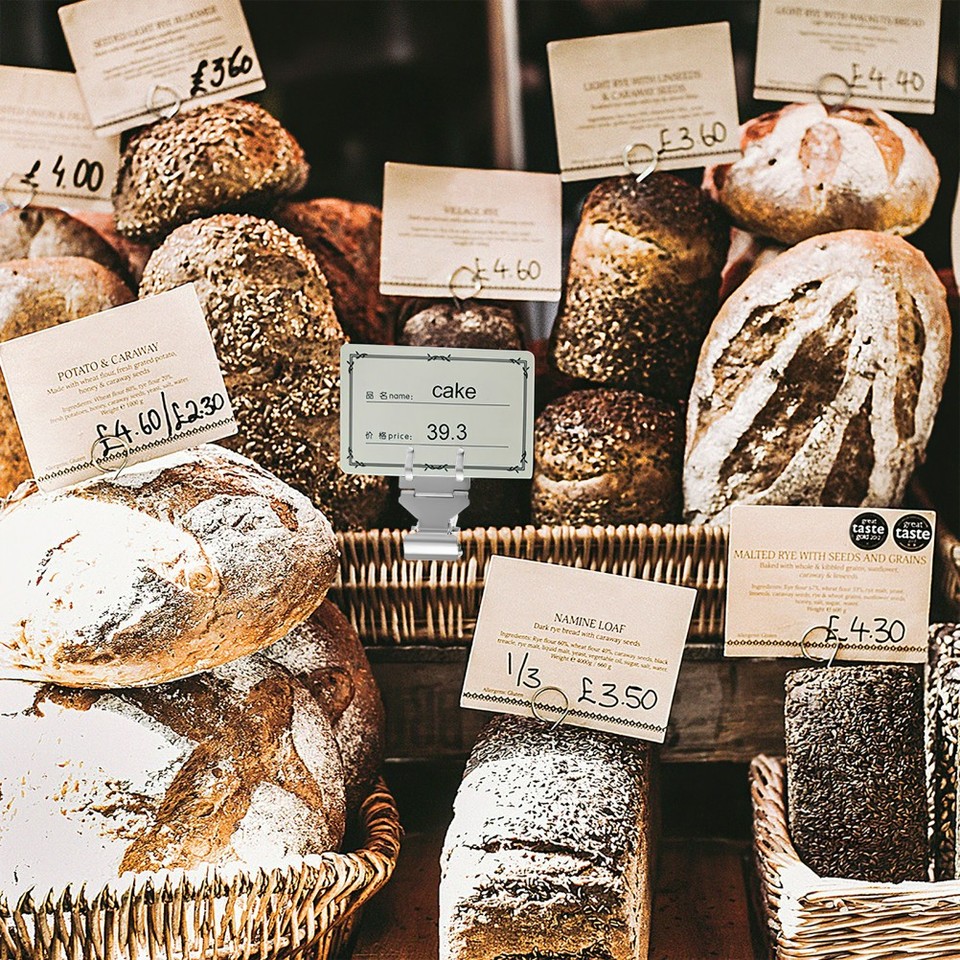 4pcs Cake Shop Metal Price Label Tag Paper Sign Display Clips Holders ...