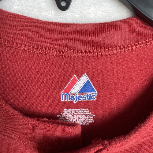 Majestic Mens T Shirt MLB Diamond Backs Medium Henley Red Short Sleeve ...