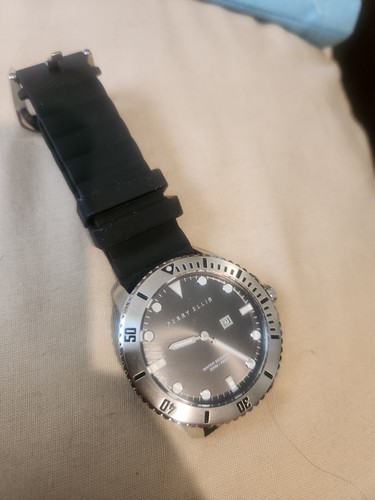 PERRY ELLIS DEEP DIVER 200M 42MM BLACK DIAL Men's WATCH | eBay