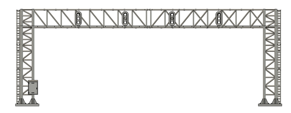 N Scale - Signal Bridge 4 Track 33mm Vertical Signals | eBay