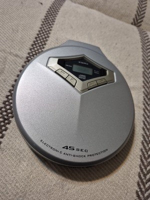 Audiovox Portable CD Player Model CE144 Gray Silver Tested Works Retro ...