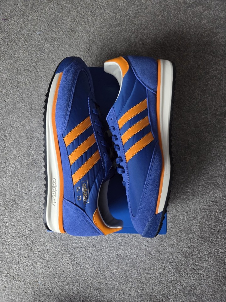 UK 11.5 - Adidas SL 72 RS JR8775 Royal Blue / Crew Orange / Off White ...