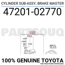 4720137020 Genuine Toyota CYLINDER SUB-ASSY BRAKE MASTER 47201-37020 ...