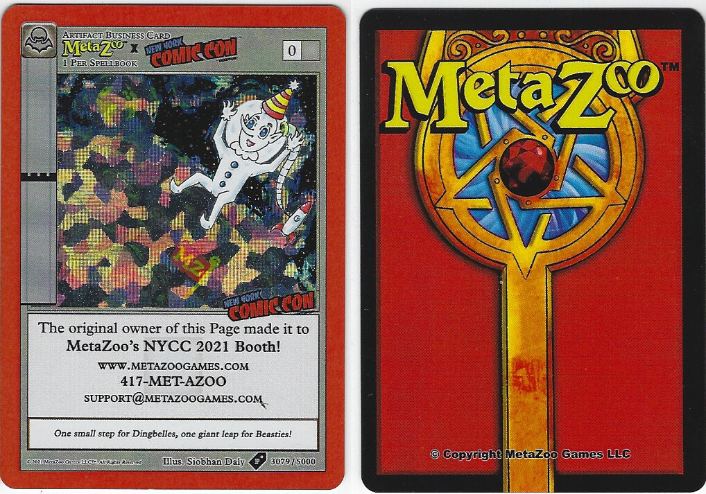 METAZOO CARD NYCC 2021 HOLOGRAM HOLO GIVEAWAY PROMO TRADING NEW MINT | eBay