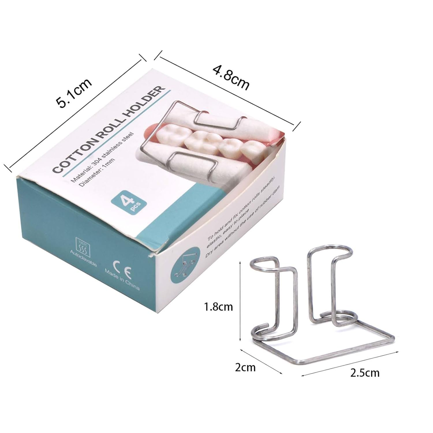 Dental Cotton Roller Clamp Stainless Steel Teeth Clip Surgical ...