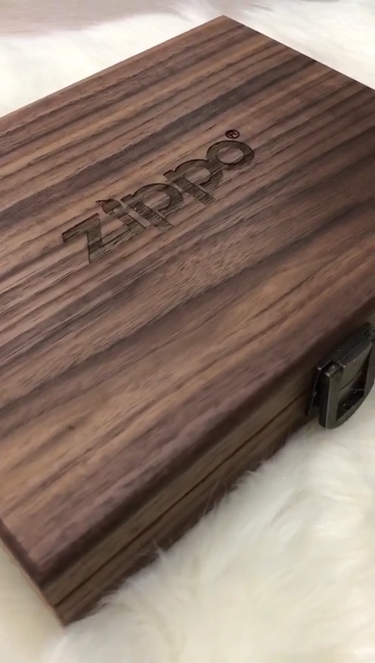 6 Grids Solid Walnut Wood Collection Display Box Storage Case for Zippo ...