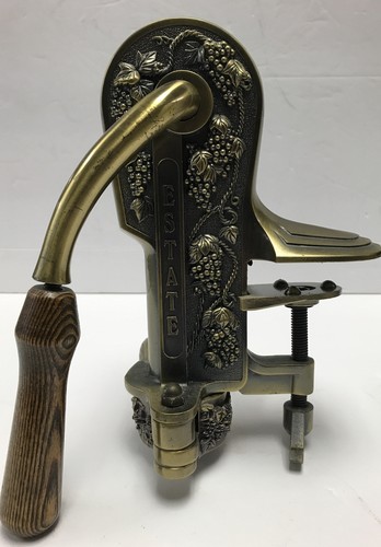 Vintage Rogar Estate Counter Mount Corkscrew Wine Bottle Opener Brass ...