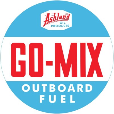 Ashland Oil Outboard Boat Motor Fuel NEW Sign 40" Dia. Round USA STEEL ...