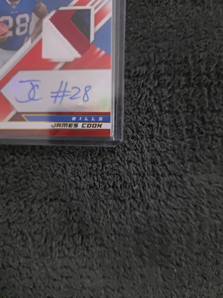 2022 Panini XR -Rookie Swatch Autographs James Cook #RSA-JC Red /75(AU ...
