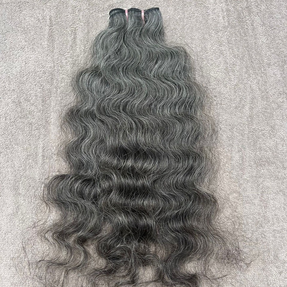 Deep Curly Grey Hair Weft Bundles | eBay