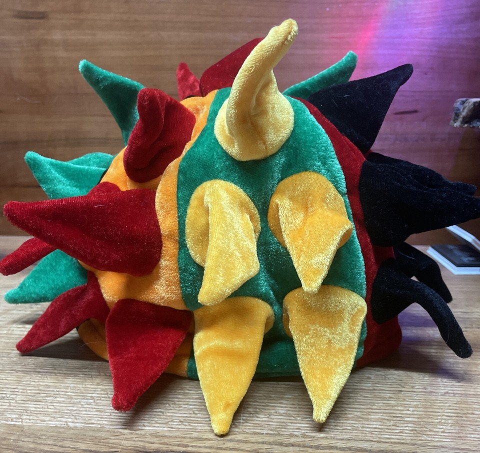 Multi Color Velvet Renaissance Jester Clown Carnaval Party Hat Green ...