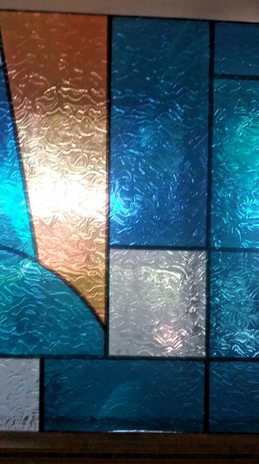 STAINED GLASS PROLINE WINDOW FILM ATTRACTIVE ABSTRACT DECORATIVE COLOR ...