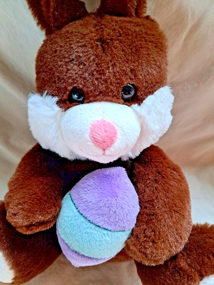 Animal Adventure Brown Bunny Rabbit Plush Holding Easter Egg Sweet ...