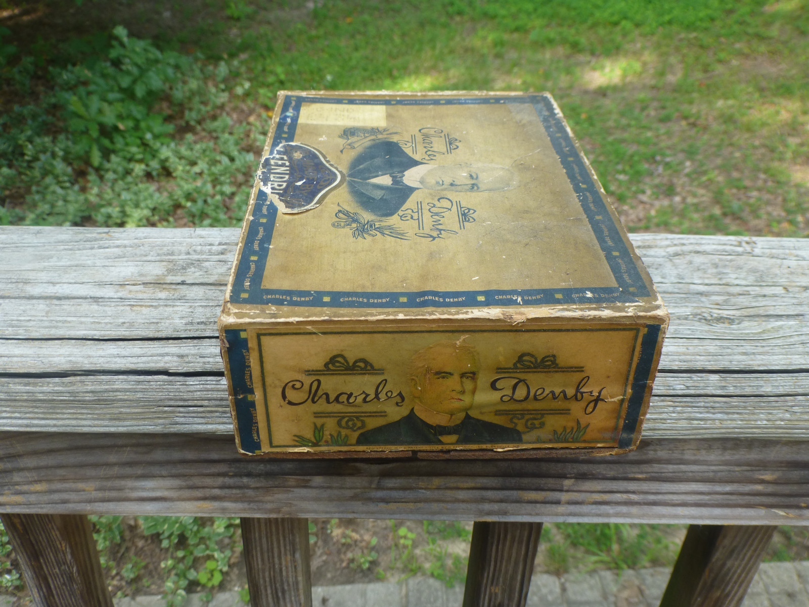 Antique Vintage Charles Denby wooden Cigar Box Invincible Indiana | eBay