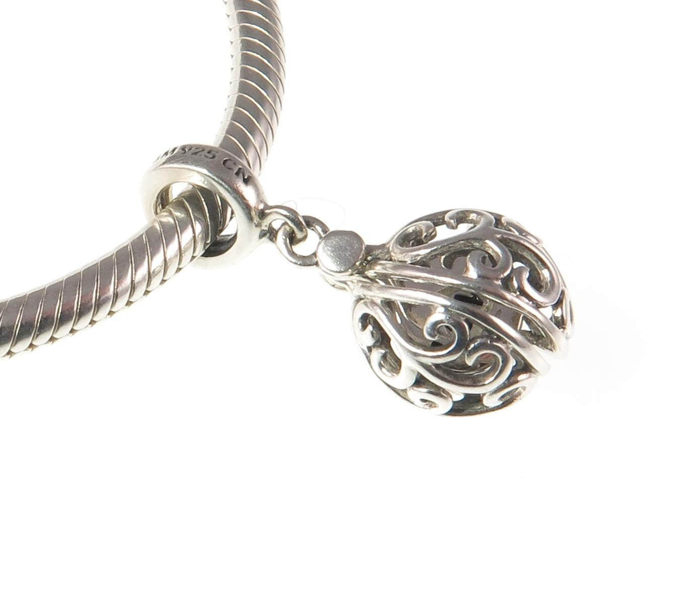 CHAMILIA 925 sterling silver SECRET TREASURE LOVE LOCKET charm bead ...