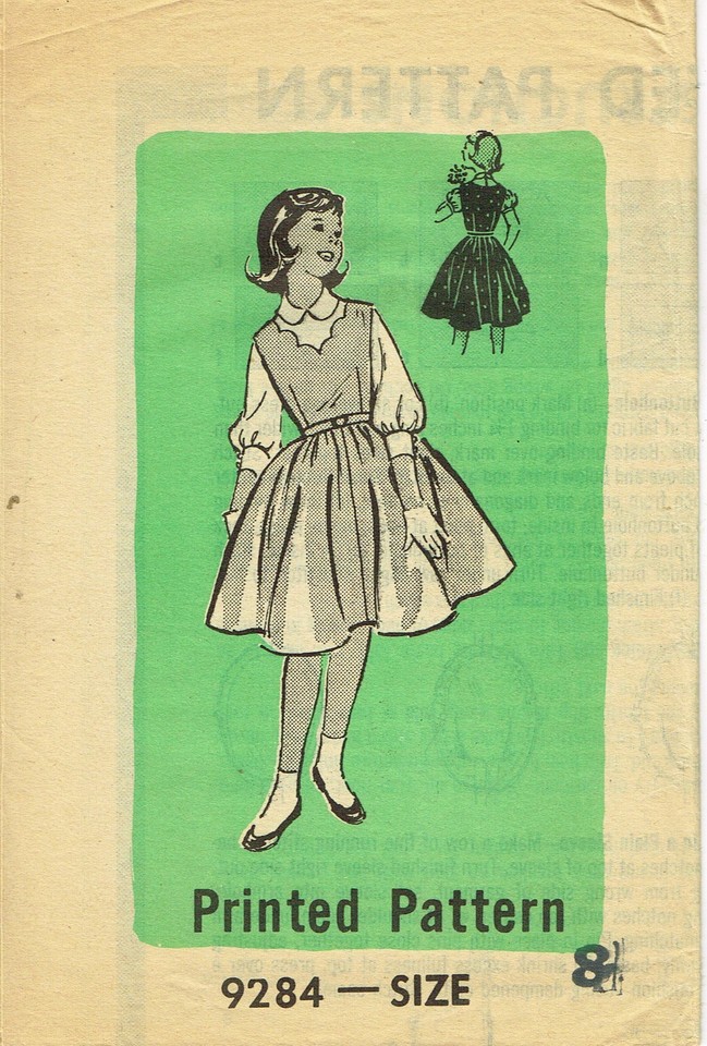 1950s Vintage Marian Martin Sewing Pattern 9284 Uncut Girls Jumper ...