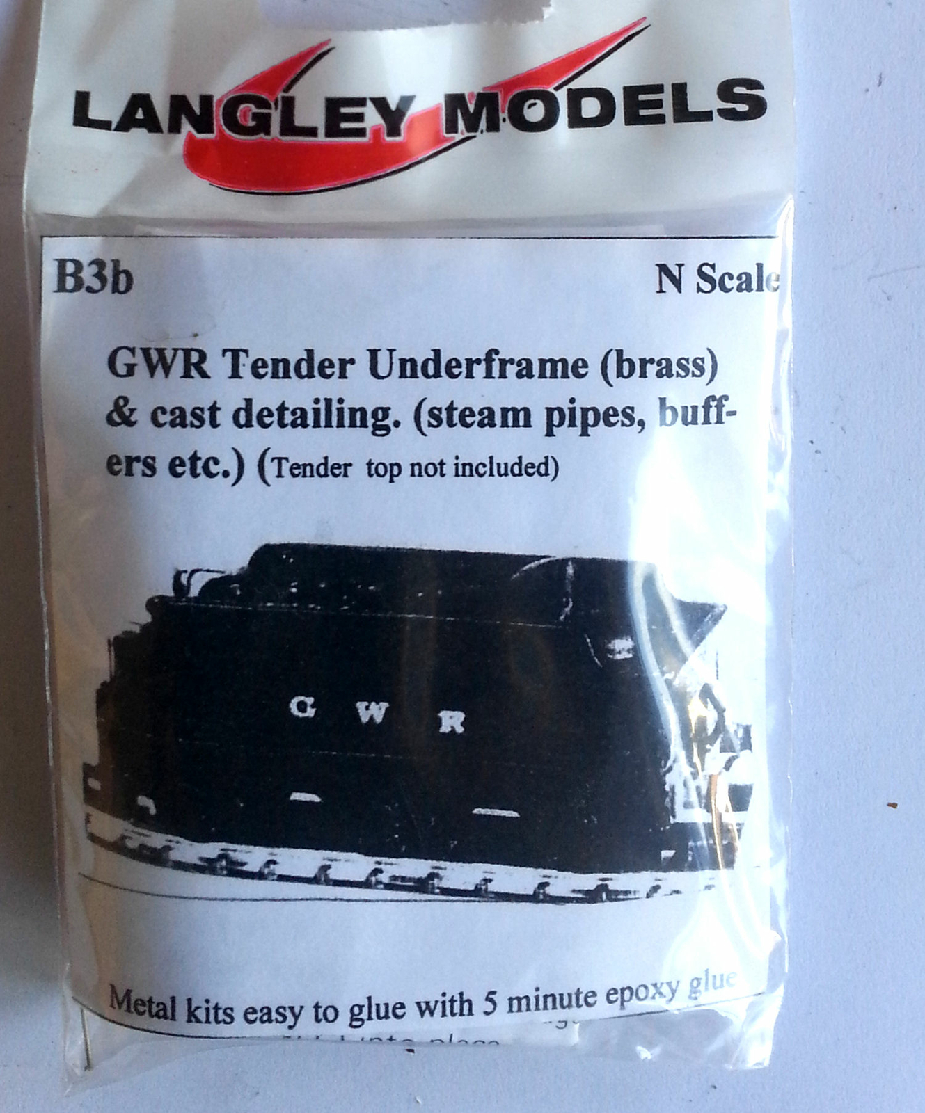 GWR Tender Under frame B3b UNPAINTED N Gauge Scale Langley Models Kit 1 ...