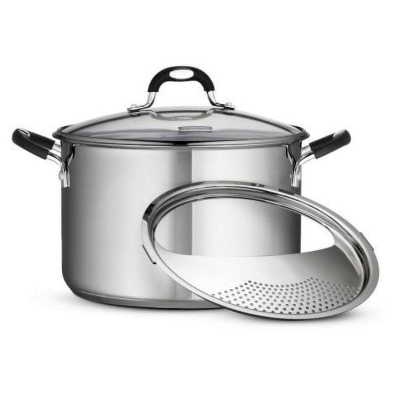 8 Quart Stainless Steel Stock Pot Lock Drain Induction Safe Gourmet ...