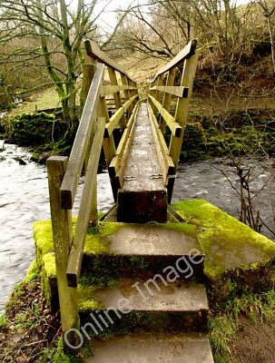 Photo 12x8 Footbridge over Arkle Beck Booze More a small river than a ...