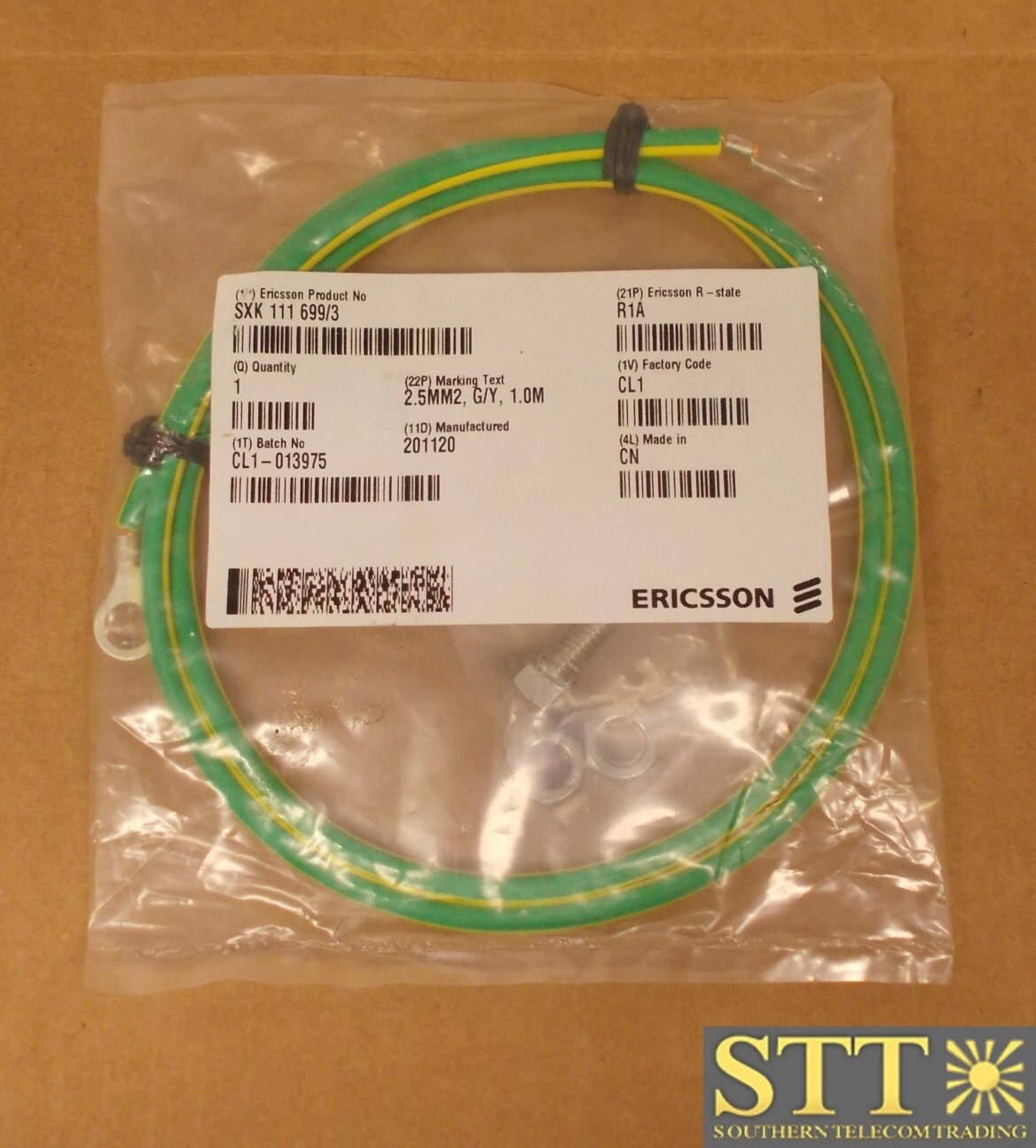 SXK111699/3 ERICSSON R1A 2.5MM2 G/Y MILI-LINK 3FT SXK 111 699/3 NEW | eBay